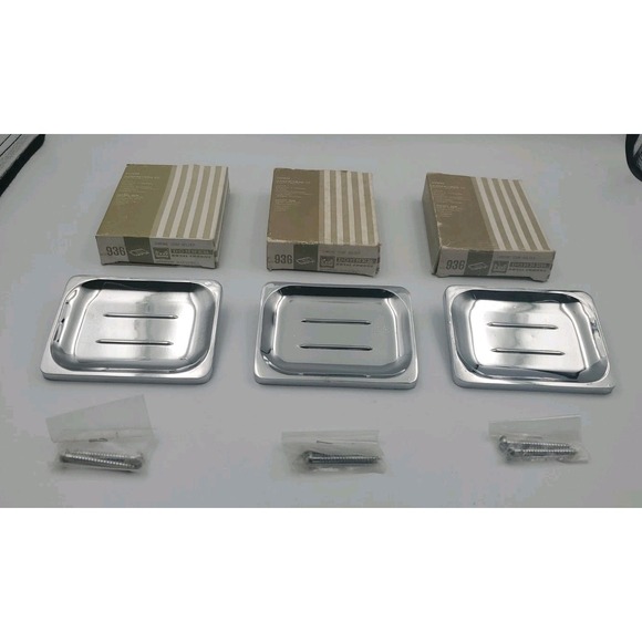 Donner | Bath | Lot Of 3 Vintage Donner Chrome Soap Dishes Nos 98s ...